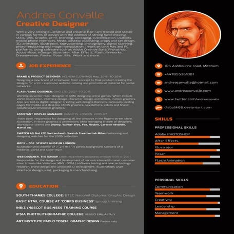 Andreaconvalle cv 2016 | PDF