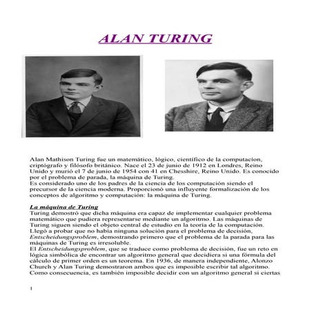 Alan turing presentacion | PPTX