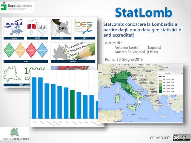 Conferenza OpenGeoData 2016 - StatLomb: conoscere la Lombardia a ... Conferenza OpenGeoData 2016 - StatLomb: conoscere la Lombardia a ...