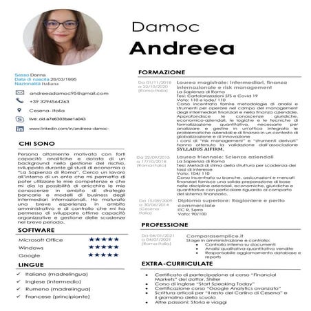 Andreea damoc (ita) | PDF