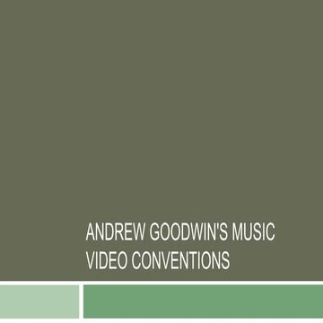 Andrew godwin music video conventions | PPTX