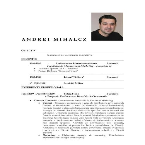 Andrei Mihalcz Resume | PDF