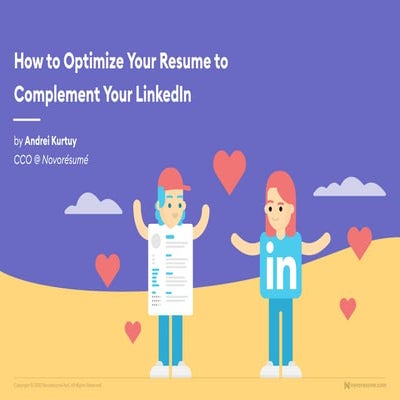 How to Optimize your resume to complement your Linkedin by Andrei ...