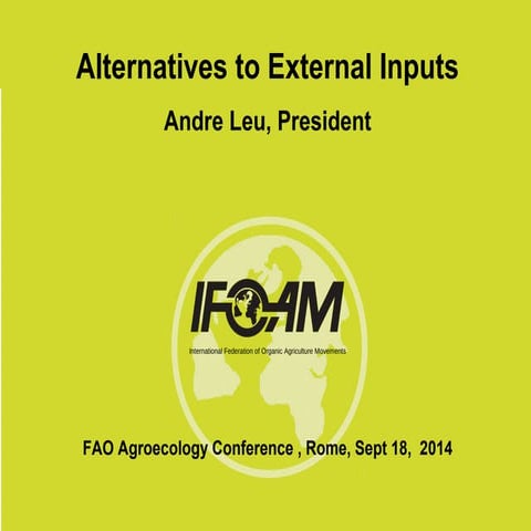 Alternatives to external inputs | PPT