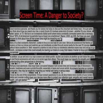 The effects of screentime on children's attention spans and empathy | PPTX