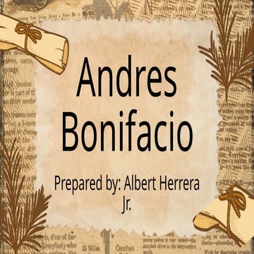 Andres Bonifacio 0102+48$!#)$!_+)(+(+_8$) | PPTX