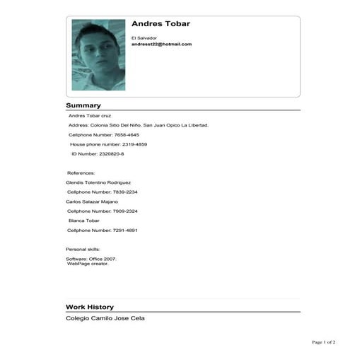 Fabio lopez visual_cv_resume[1] | PDF