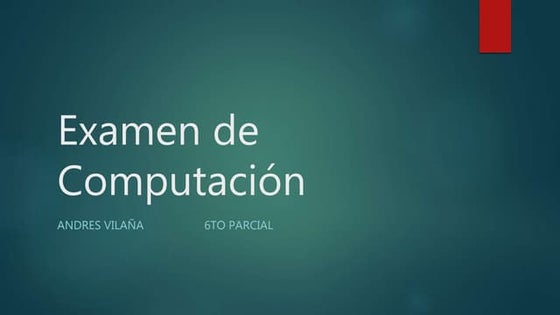 Prueba de informatica utpl | PPTX | Computing | Technology & Computing