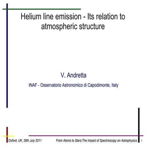 Helium line emission - Its relation to atmospheric structure | PDF