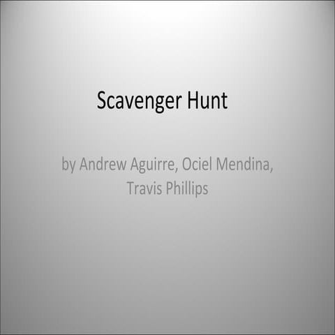 Digital Scavenger Hunt | PPTX