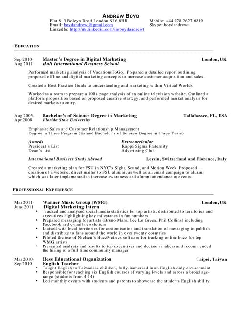 Khrystyna Stefak Resume | PDF | Business Administration | Business