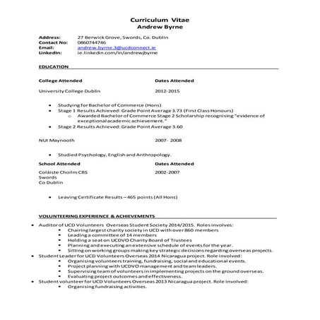 Curriculum Vitae | DOCX