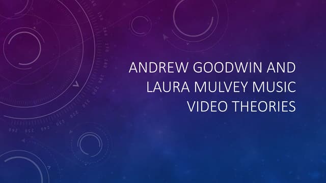 Music video theories | PPTX