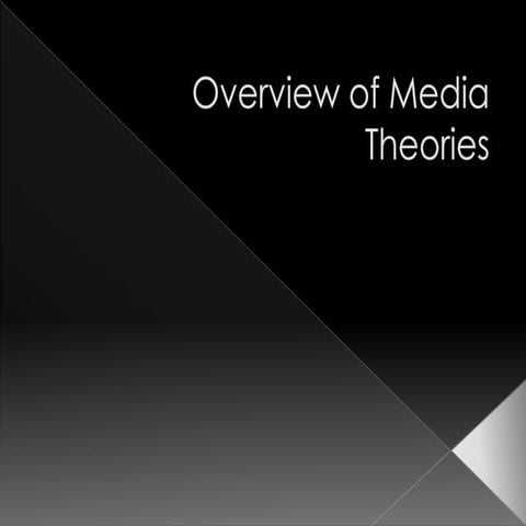 Media theories | PPTX