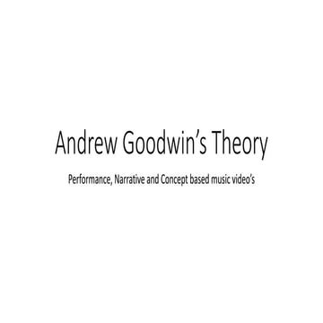 Andrew Goodwin’s theory | PPT