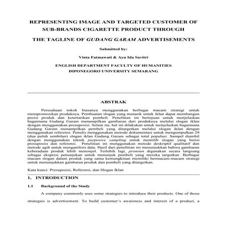 Andrew hidayat 144942-en-representing-image-and-targeted-customer | PDF