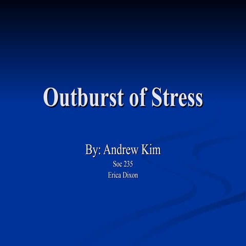 Andrew Kims Research Power Point Outburst Of Stress | PPT