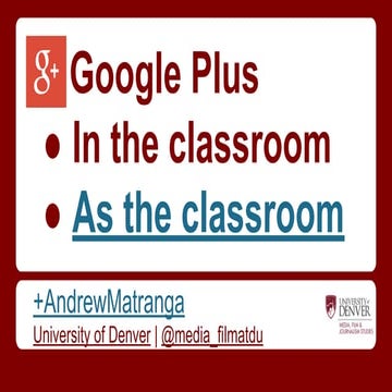 Google drive in the classroom | PPTX