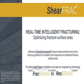 REAL-TIME INTELLIGENT FRACTURING: OPTIMIZING FRACTURE SURFACE AREA | PPTX