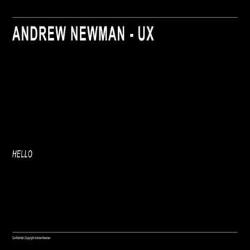 Andrew Newman UX director | PPT