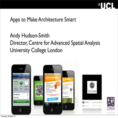 Dr Andrew Hudson-Smith - Mobile Technology | PPT