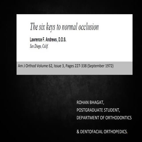 Ackerman & proffit classification of malocclusion