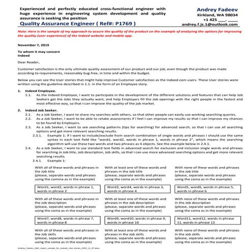 Andrey fadeev qae_report_sample_for_indeed_user stories_2019_11_07 | PDF