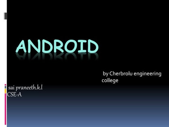 Introduction to Android | PPT