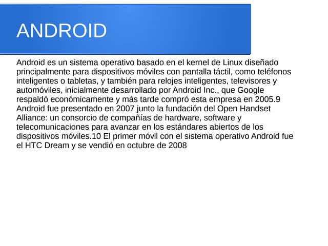 Sistema operativo android | PPTX