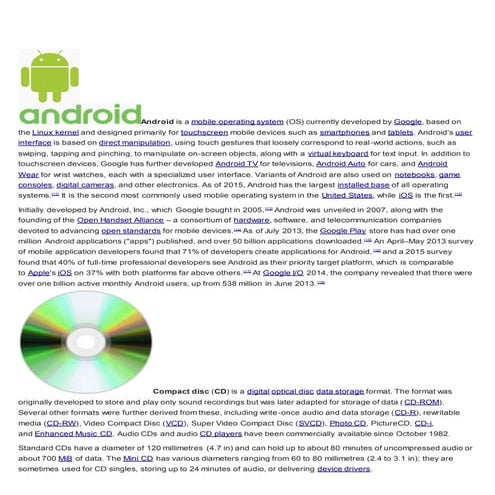 Android | DOCX | Smartphones | Consumer Electronics