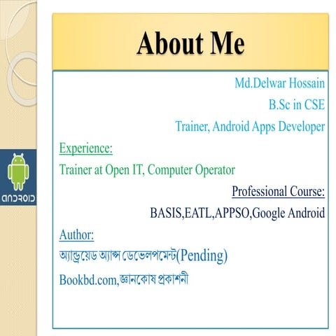 Mobile Application Development Using Java | PPT