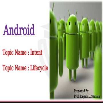 Introduction to Intent using for Android | PPTX