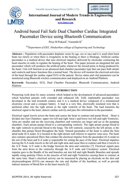 Android Based Fail Safe Dual Chamber Cardiac Integrated Pacemaker