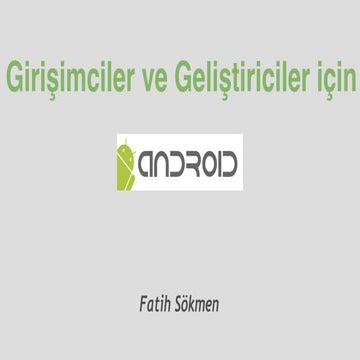 Girişimciler ve Geliştiriciler için Android - Etkin Android Programlama ...