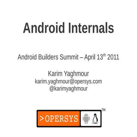 Android Internals Pdf Operating Systems Computer Software And