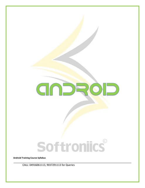 Android course syllabus | PDF