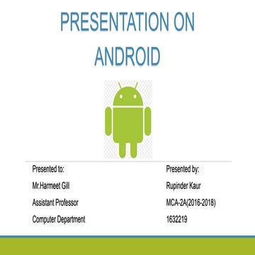 Android Operating System | PPT