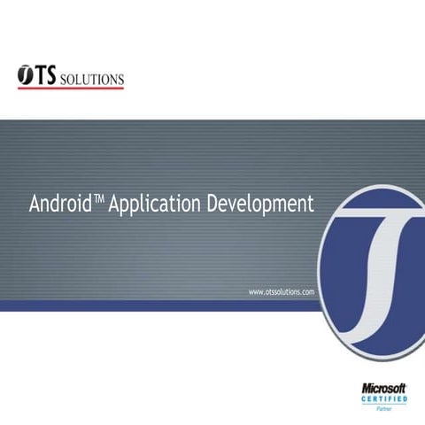 Android™ application development | PPT