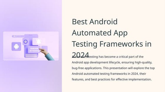 8 Best Automated Android App Testing Tools And Frameworks In 2024 Pdf