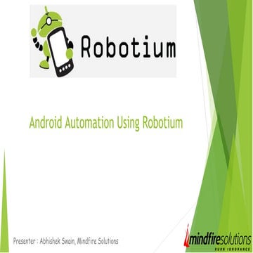 Android Automation Using Robotium Pdf Operating Systems Computer