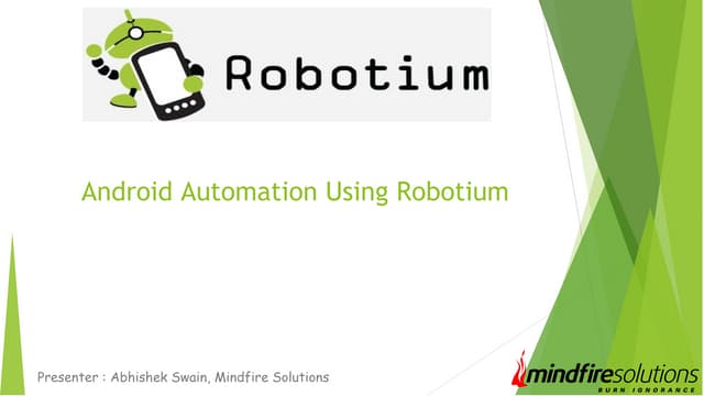 Android Automation Using Robotium Pdf Operating Systems Computer