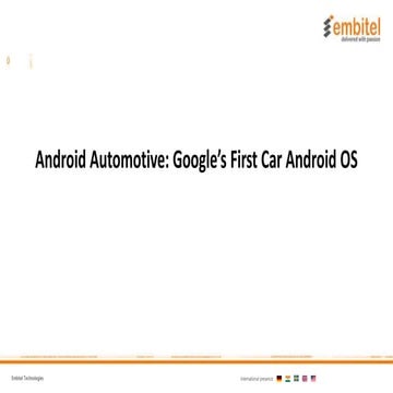 Android Automotive: Google’s First Car Android OS | PPT
