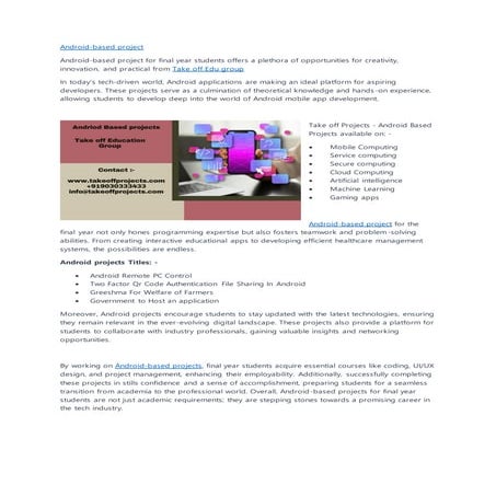 Android Based Projects Pdf