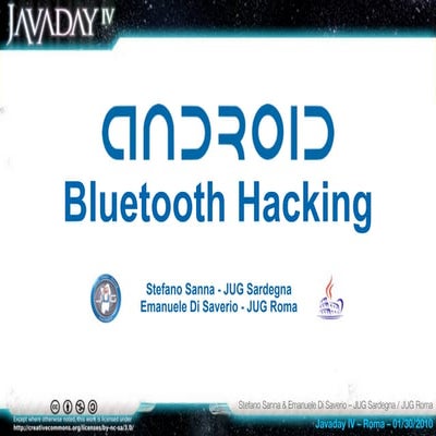 Android Bluetooth Hacking Java Day2010 Eng Ppt