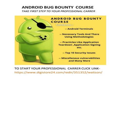 Android Bug Bounty Course Docx Operating Systems Computer