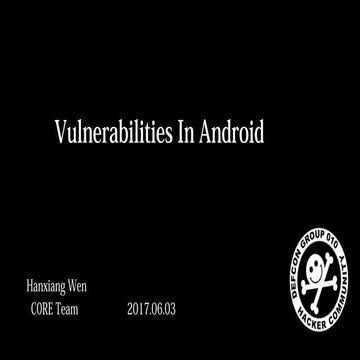 Android bug hunting from finding bugs to getting bounty 2017-06-03 | PPT