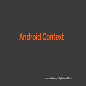 Android Context | PDF