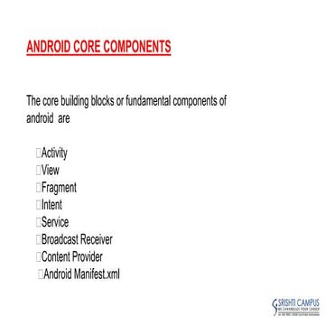 Building Blocks Of Android