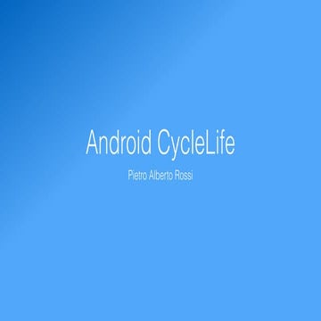 Android Cyclelife | PPT