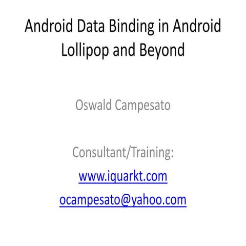 Android Data Binding Ppt
